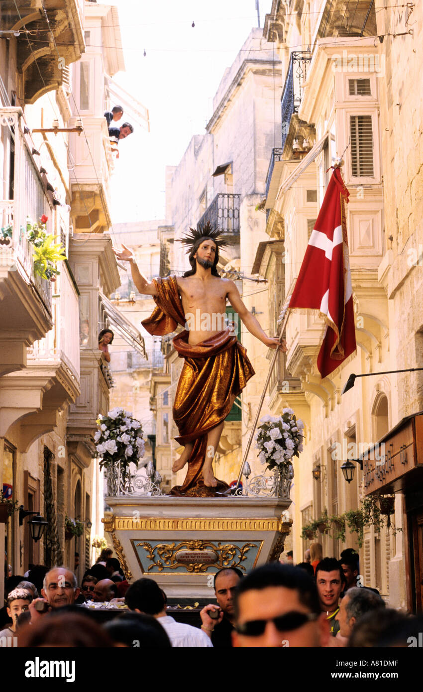 Malta, the Holy Week and Easter, Vittoriosa (Birgu) procession Stock ...