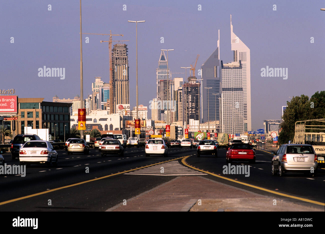 United Arab Emirates, Dubai, Sheikh Zayed road Stock Photo - Alamy