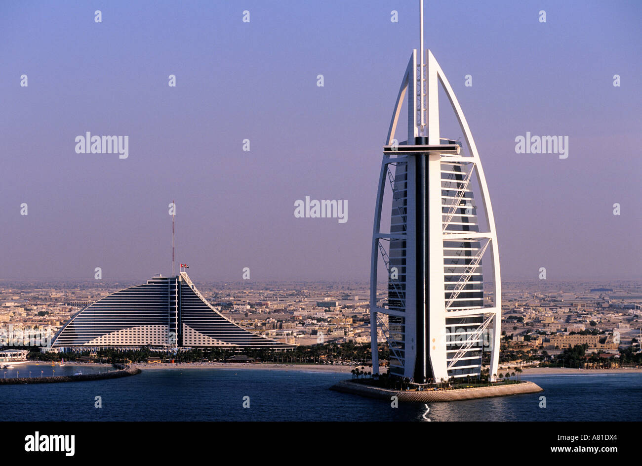 United Arab Emirates, Dubai, the Burj Al Arab Hotel built on an ...