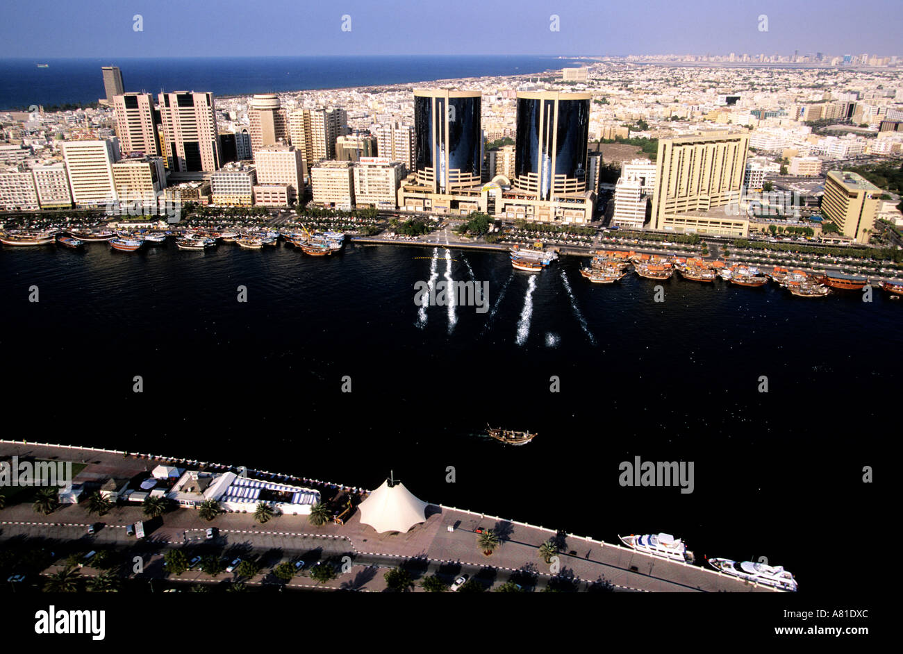 Dubai creek aerial hi-res stock photography and images - Alamy