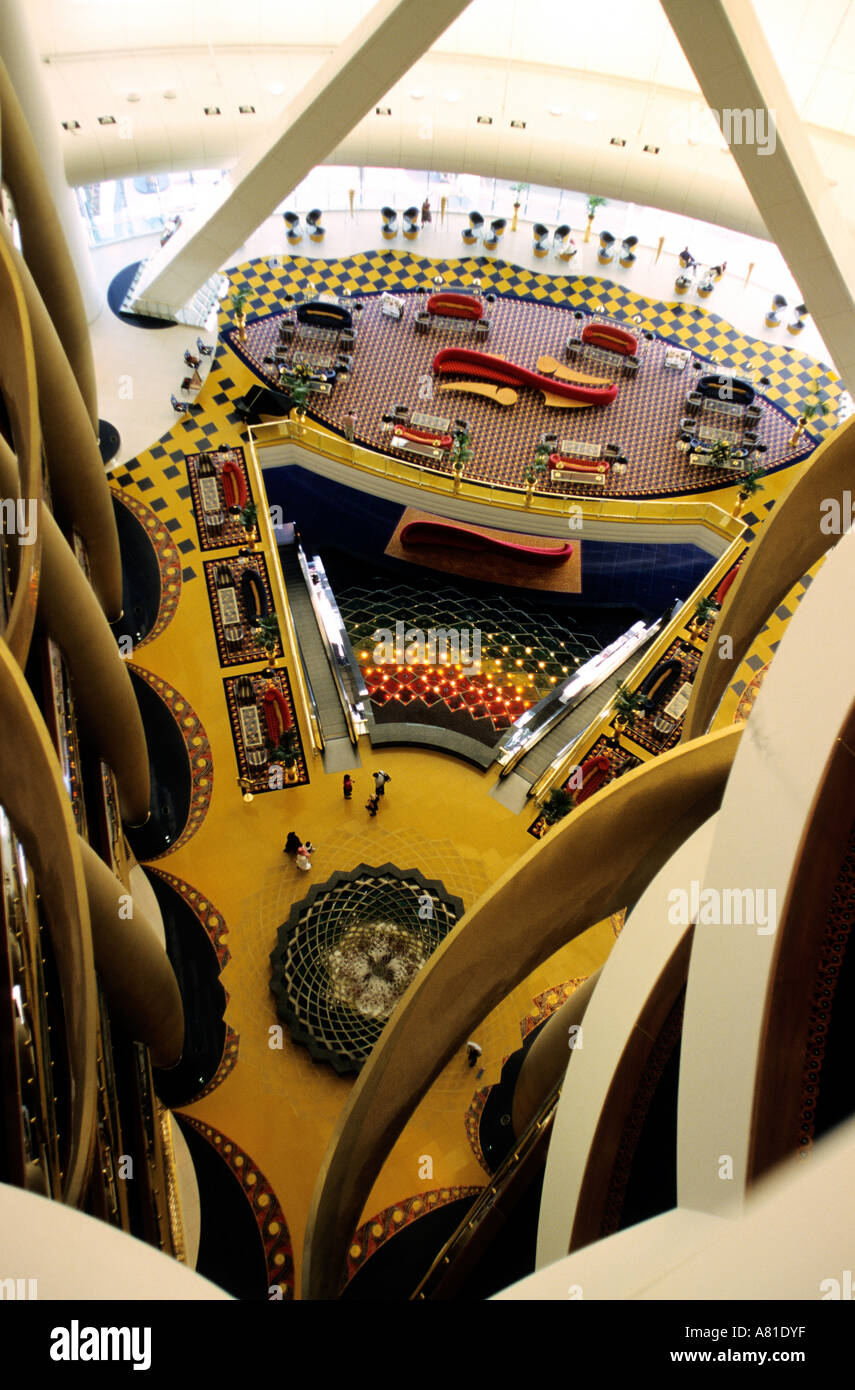 United Arab Emirates, Dubai, hall of Burj Al Arab Hotel Stock Photo - Alamy