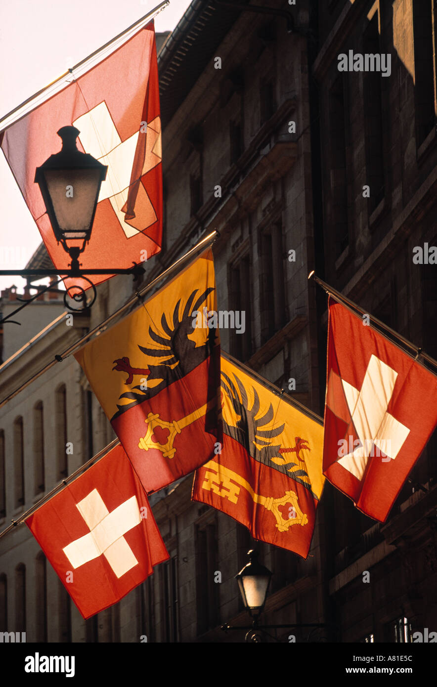 Flags, Geneva, Switzerland Stock Photo - Alamy