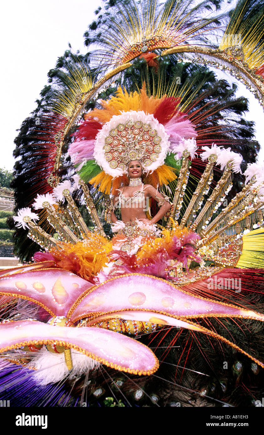 Spain, Canary Islands, Tenerife Island, Santa Cruz Carnival, the queen ...