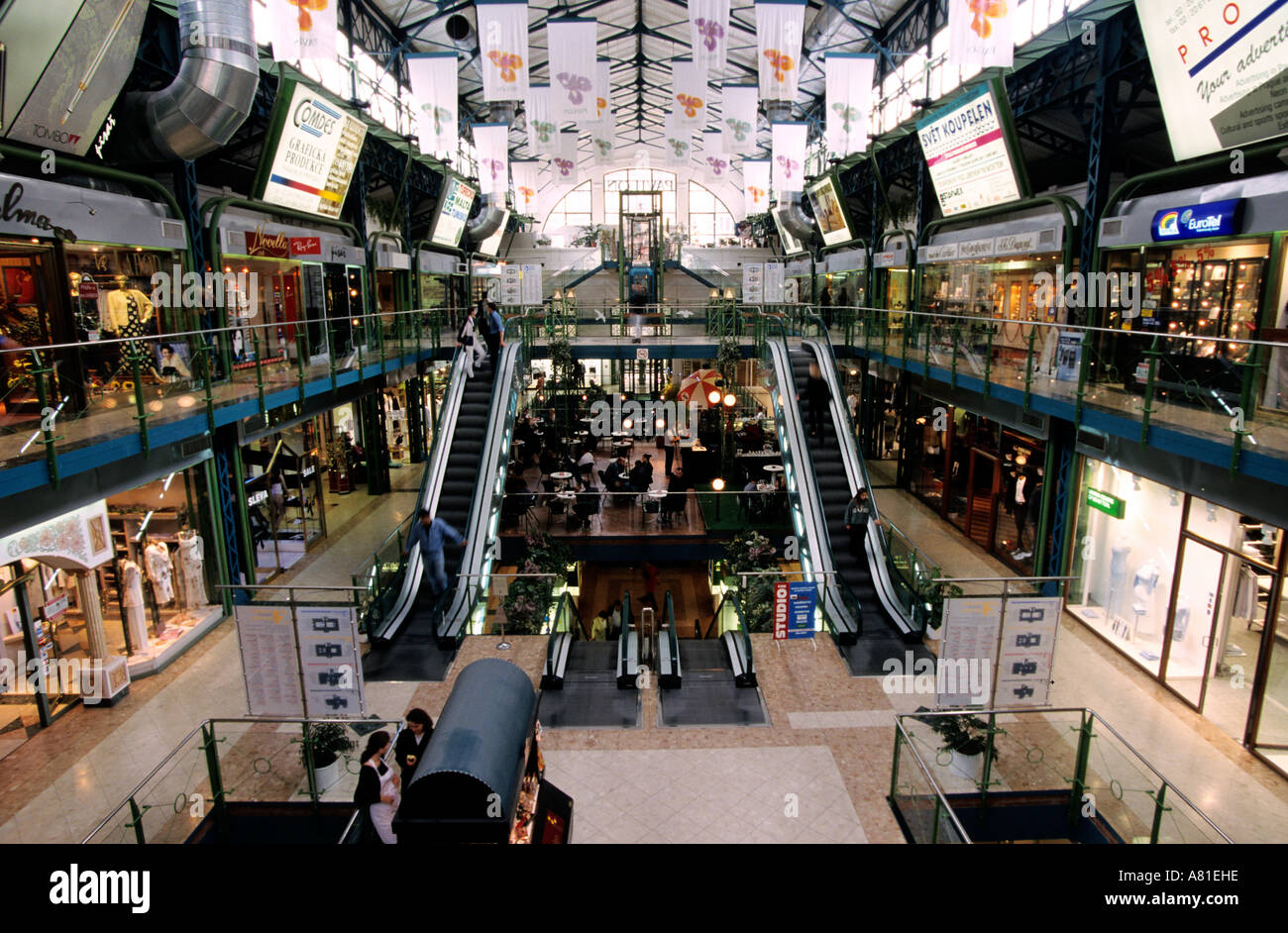 Czech Republic, Prague, shopping mall in the residential district of ...