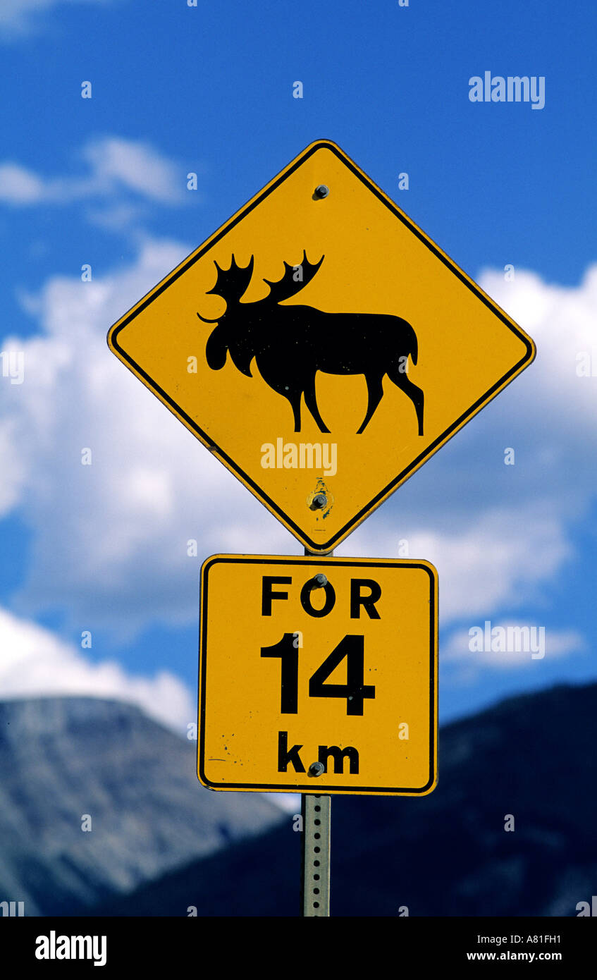 Canada, British-Columbia, road sign Stock Photo - Alamy