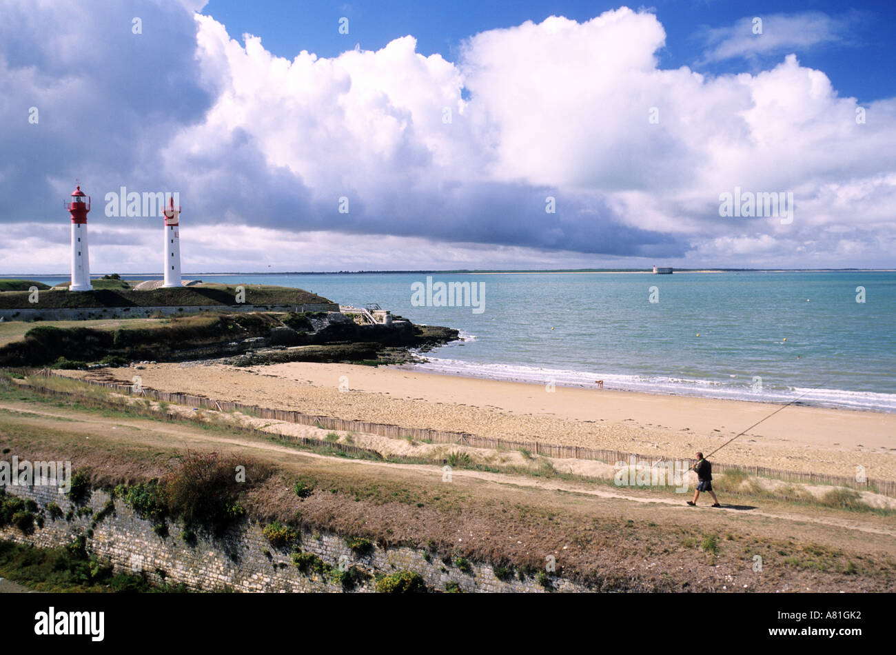 France, Charente Maritime, Aix island, Anse de la Croix beach Stock ...