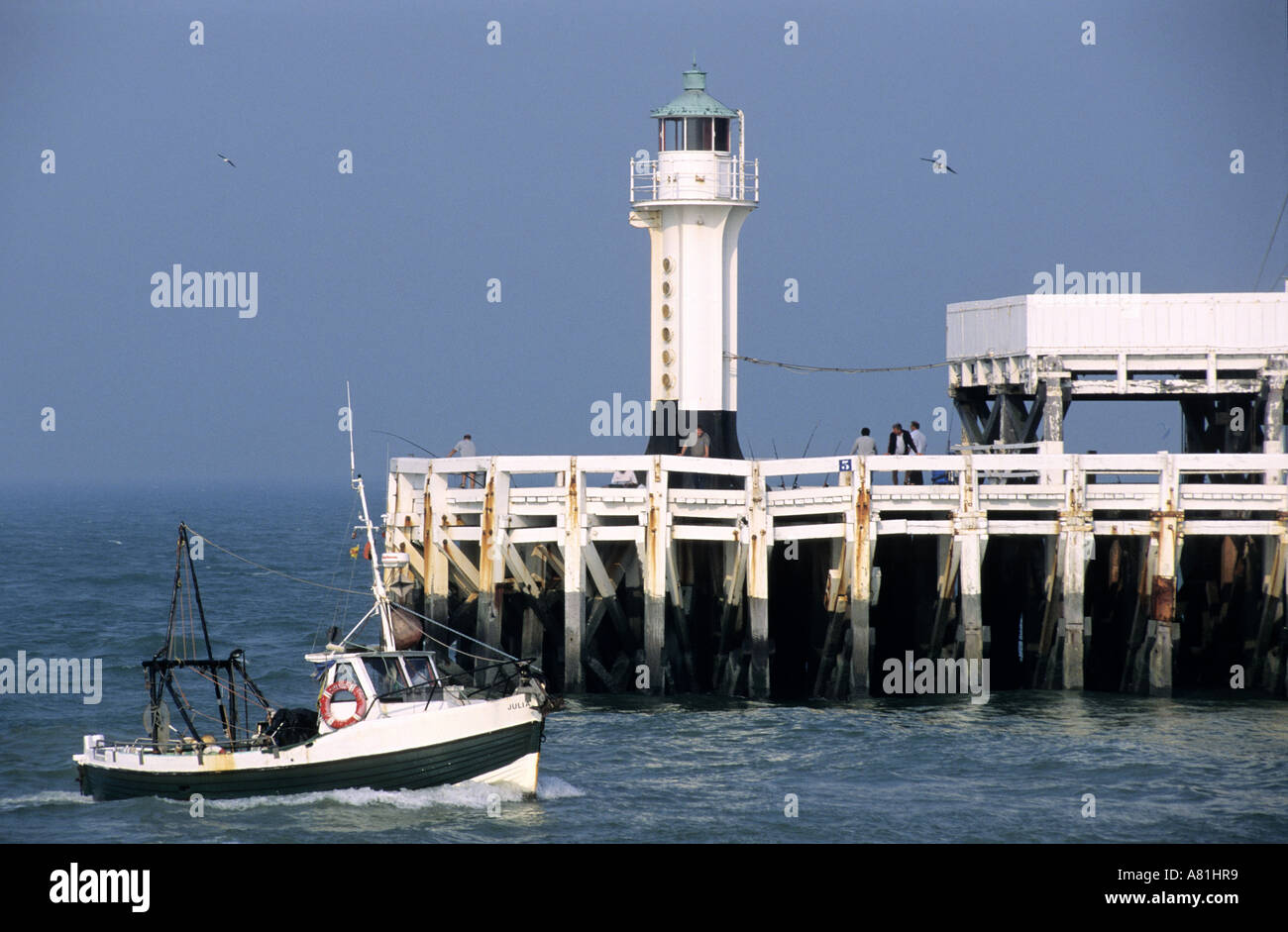 Belgium, Western Flanders, Ostend sea resort, the West pear Stock Photo ...