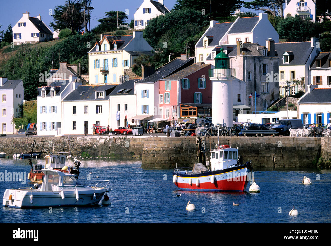 France, Morbihan, Belle Ile, Sauzon harbour Stock Photo - Alamy