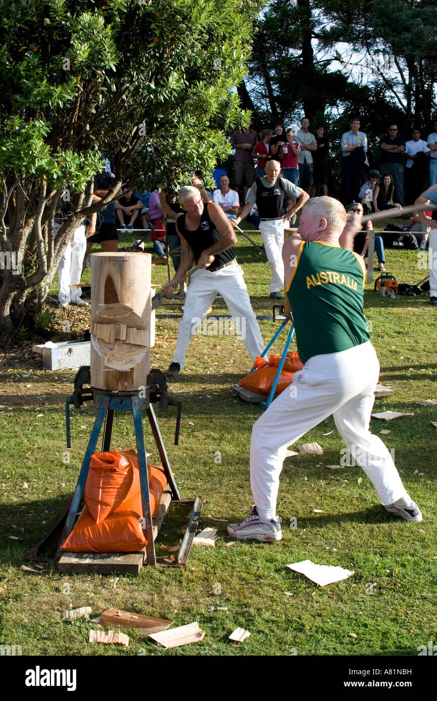 Woodchopping competition hi-res stock photography and images - Alamy