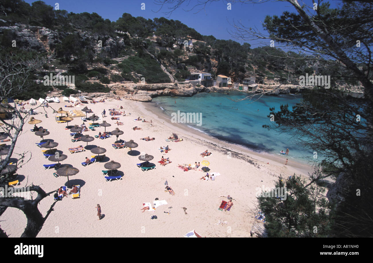Spain, Balearic Islands, Majorca Island, beaches and rocky inlets in ...