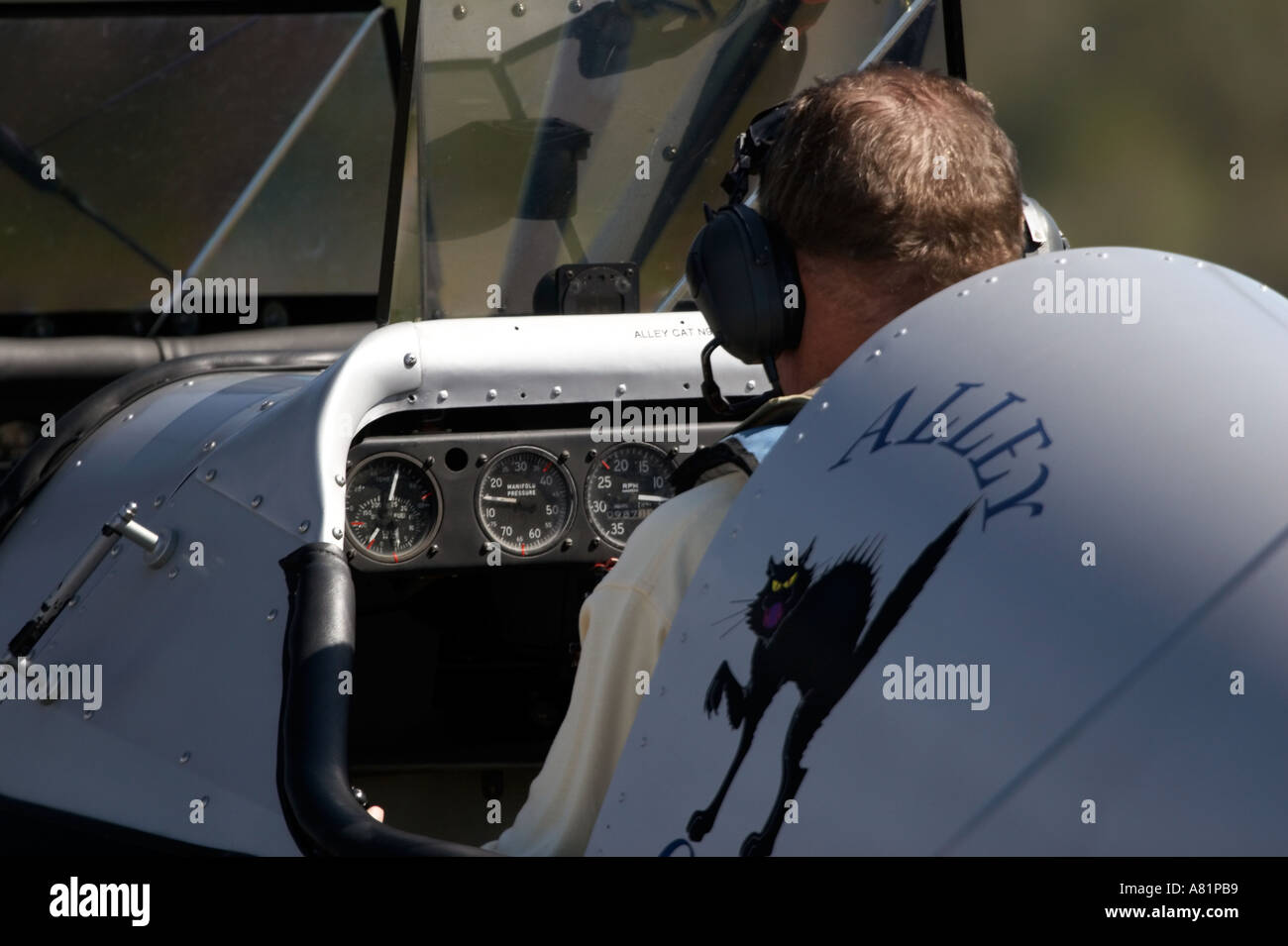 Grumman G164 Biplane piloted by Robby Grice performs at the Slidell Air ...