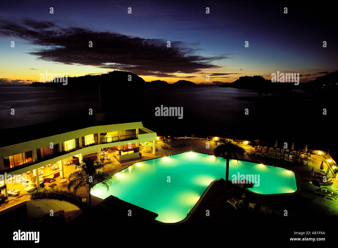 Seychelles, Mahe island, Berjaya Mahe Beach Hotel Stock Photo - Alamy