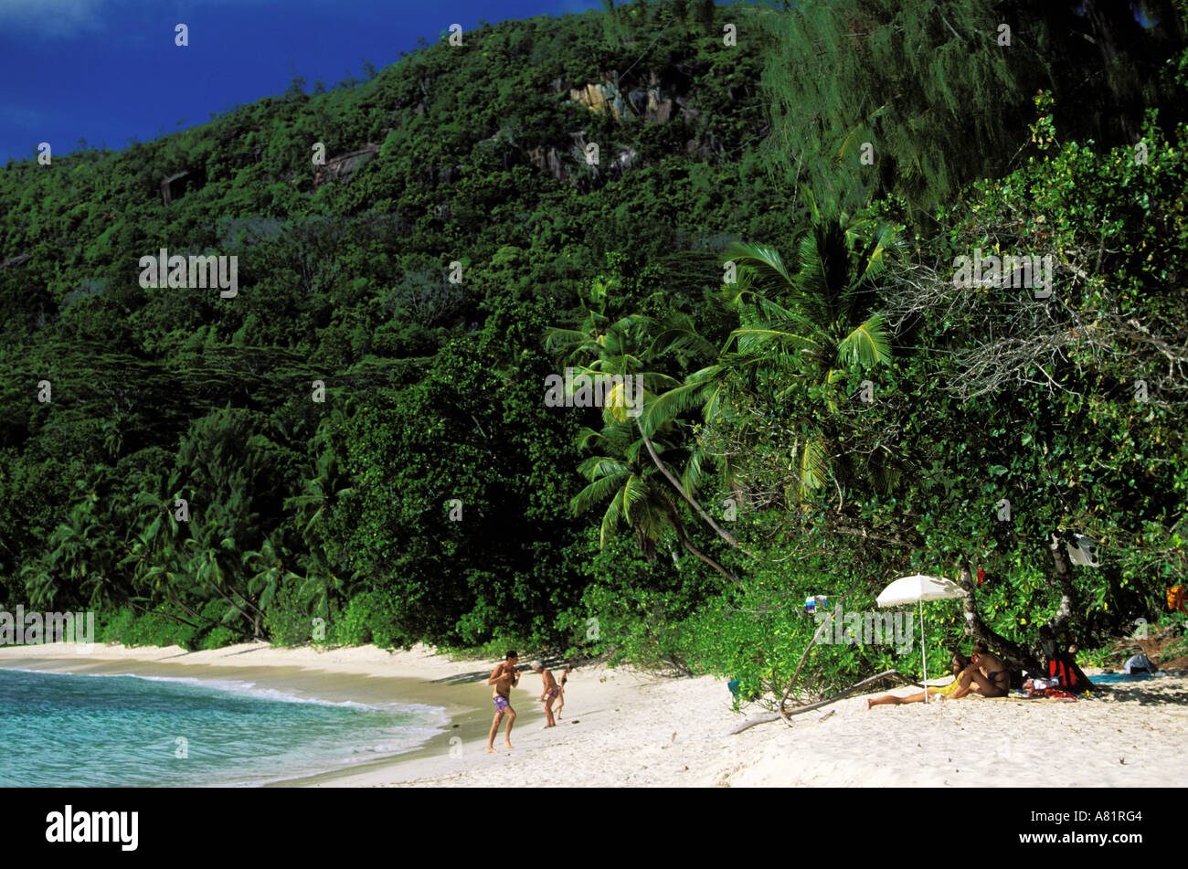 Seychelles, Mahe island, Anse Intendance beach Stock Photo - Alamy