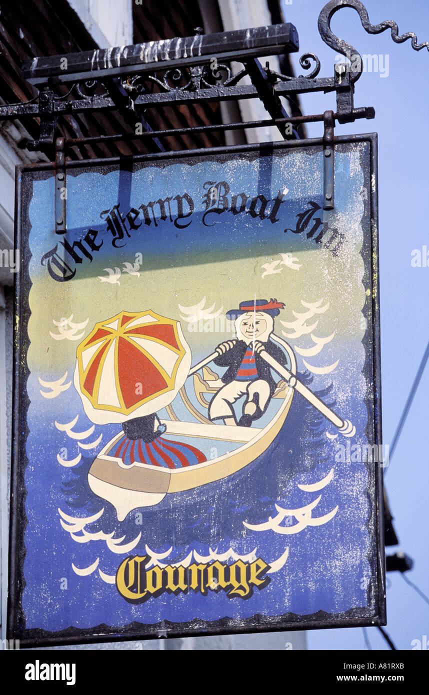 United Kingdom, Kent, the Ferry Boat Inn sign Stock Photo - Alamy