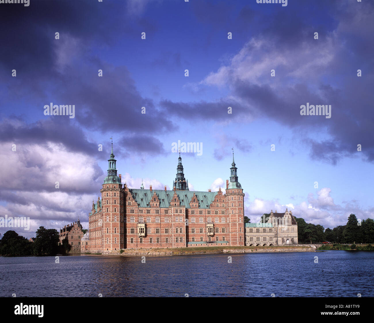 Denmark, Sjaelland Island, Hillerod town, Fredriksborg castle Stock ...
