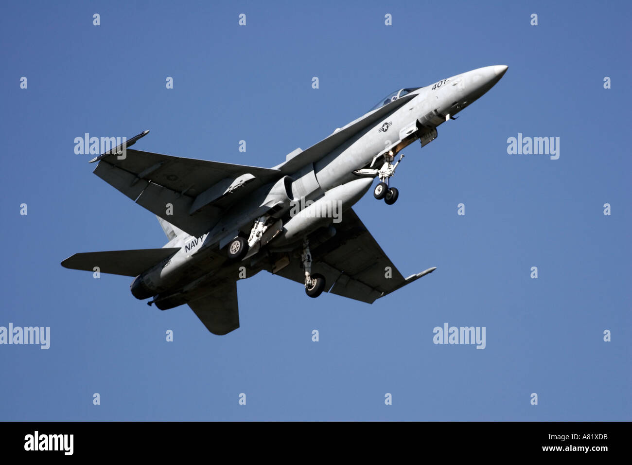 US Navy F A 18 Fighter Jet Aircraft at the Slidell Air Show Stock Photo ...