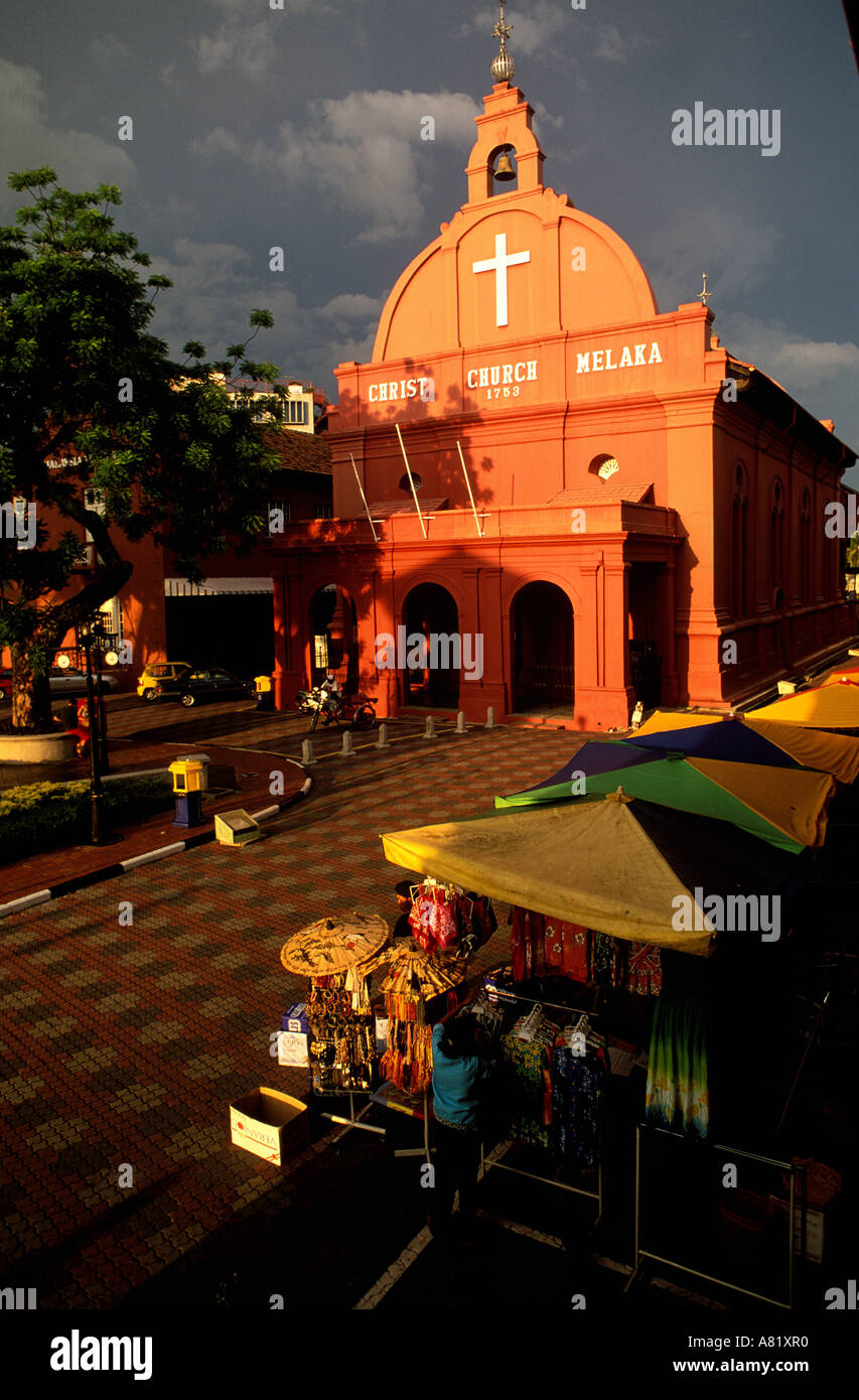 Malaysia, Malacca State, Malacca city, Christ church and Stadthuys ...