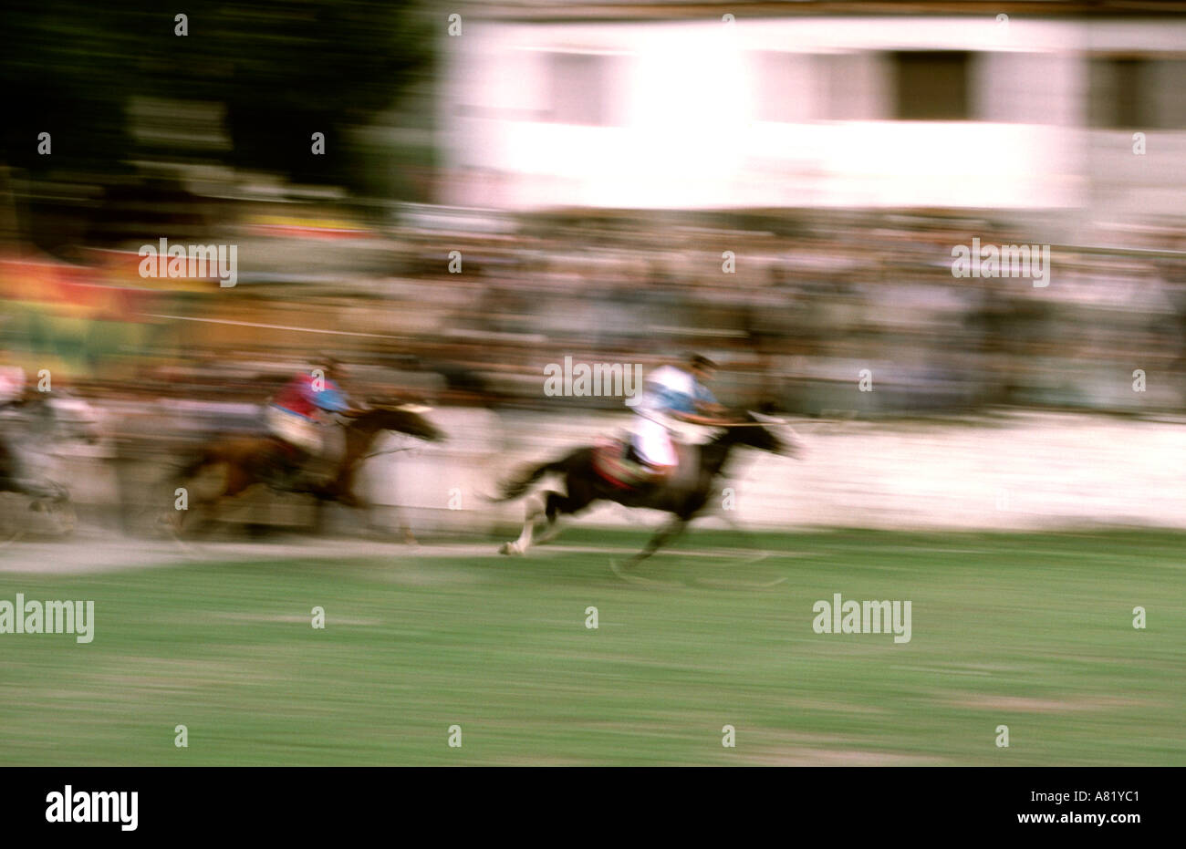 Pakistan Azad Kashmir Gilgit sport polo game in progress Stock Photo ...