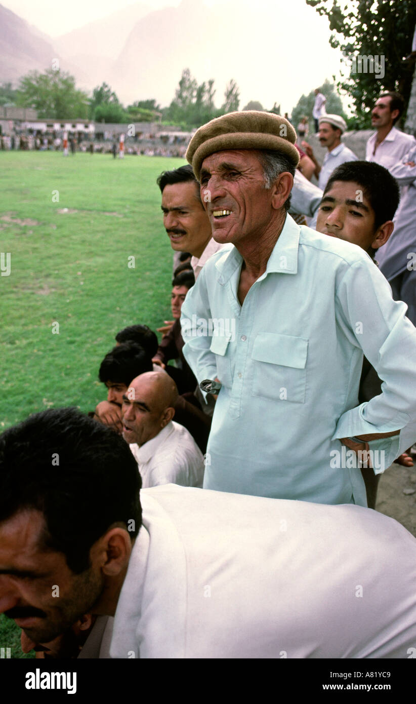 Pakistan Azad Kashmir Gilgit sport polo match spectators Stock Photo ...
