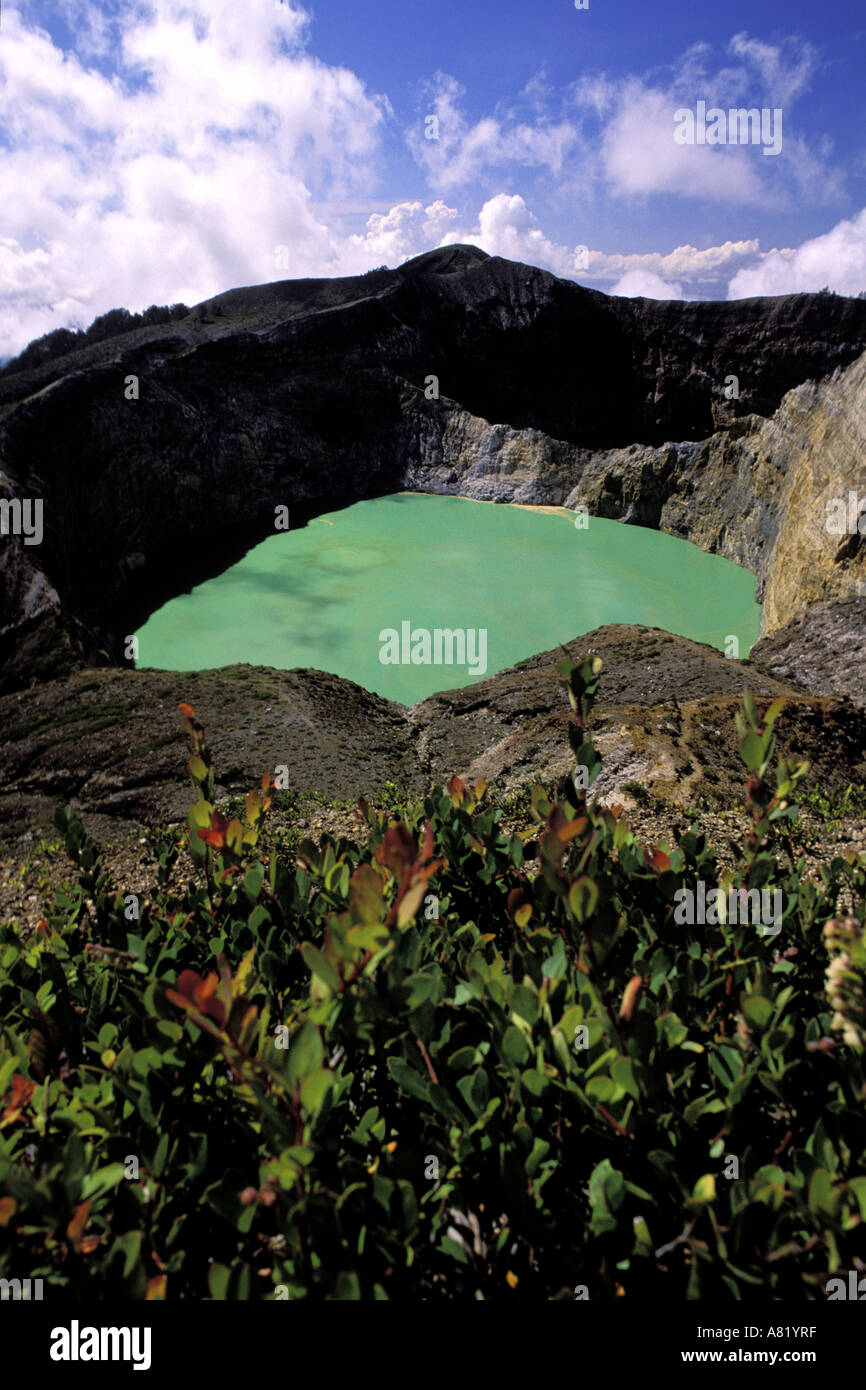 Indonesia, Sonde islands, Flores island, coloured-volcanic lakes on the ...