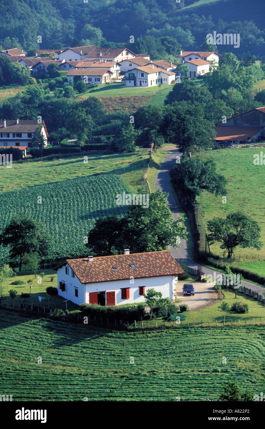 France, Pyrenees Atlantiques, Sare village, labelled Les Plus Beaux ...