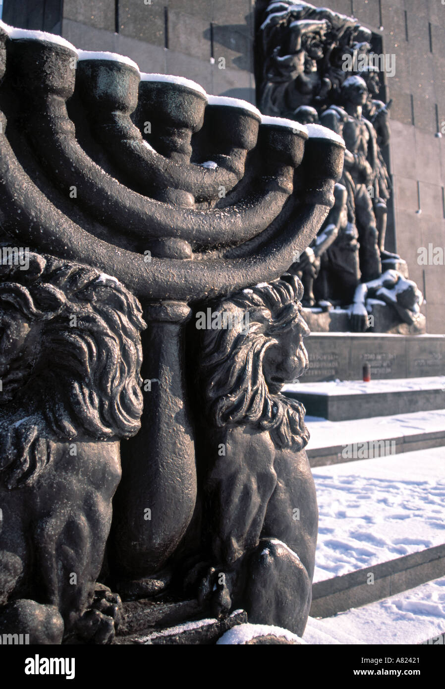 Monument of the Ghetto Heroes, Warsaw, Poland Stock Photo - Alamy