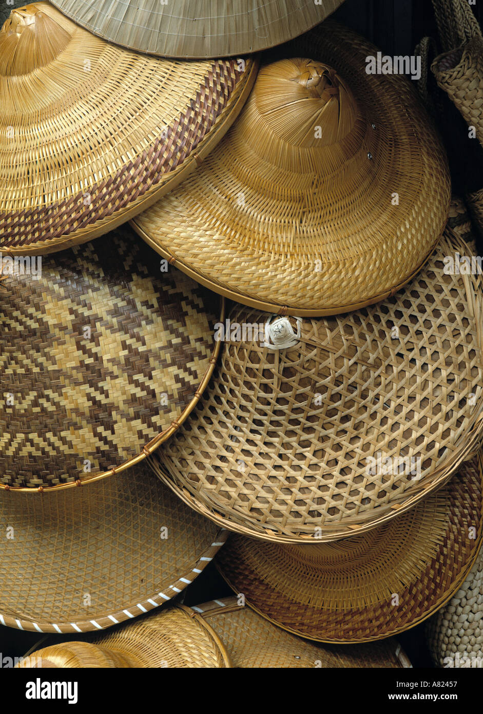 Straw hats, Arab St., Singapore Stock Photo - Alamy