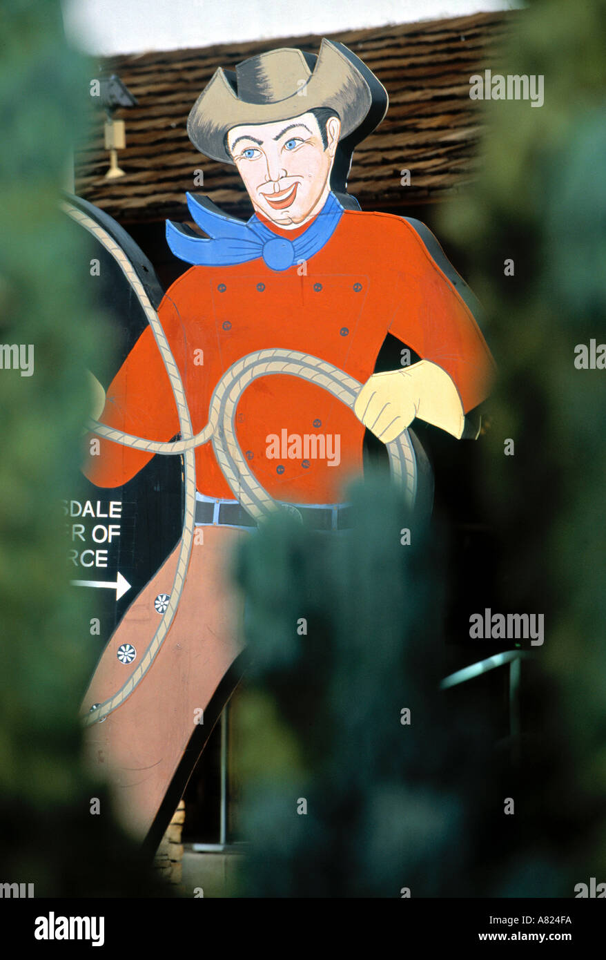 Cowboy sign, Scottsdale, Arizona, USA Stock Photo - Alamy