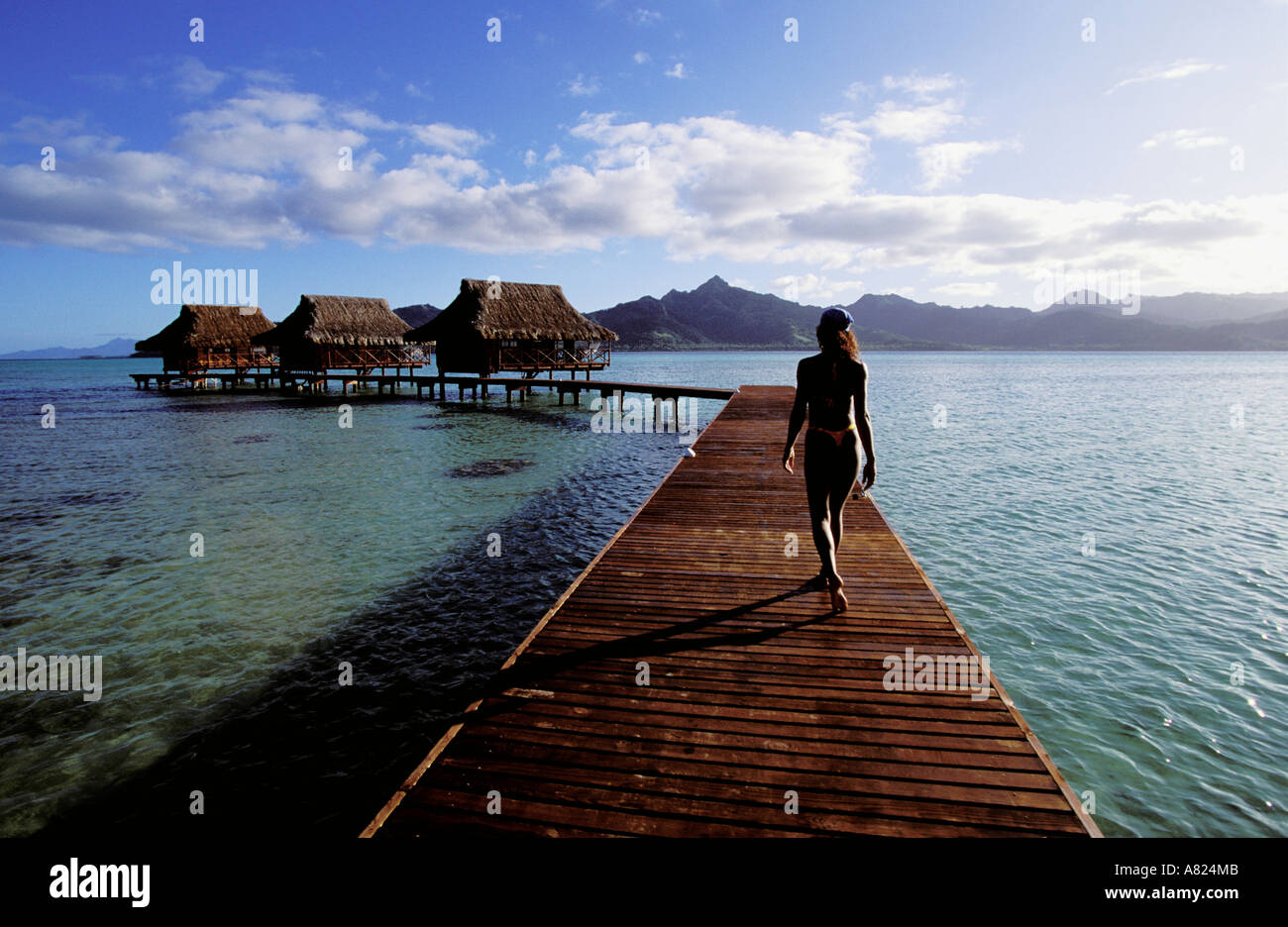 France, French Polynesia, Society archipelago, Tahaa island, Vahine ...