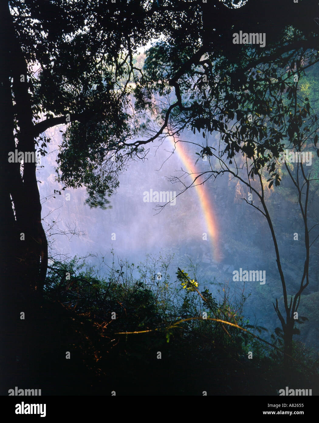 Rainbow, Victoria Falls, Zimbabwe Stock Photo - Alamy