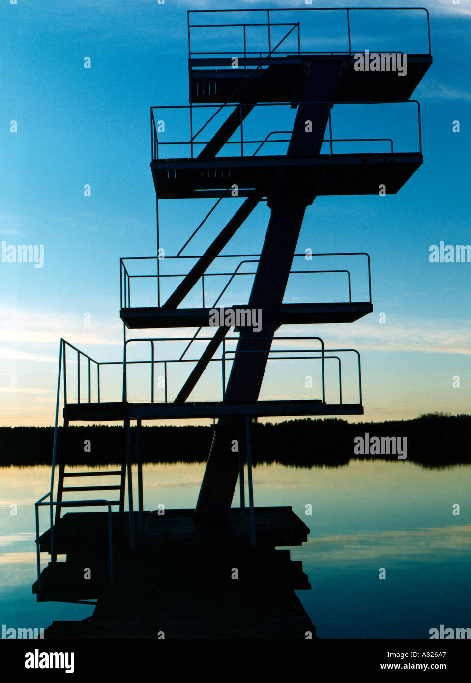 Lake swimming jump sweden hi-res stock photography and images - Alamy