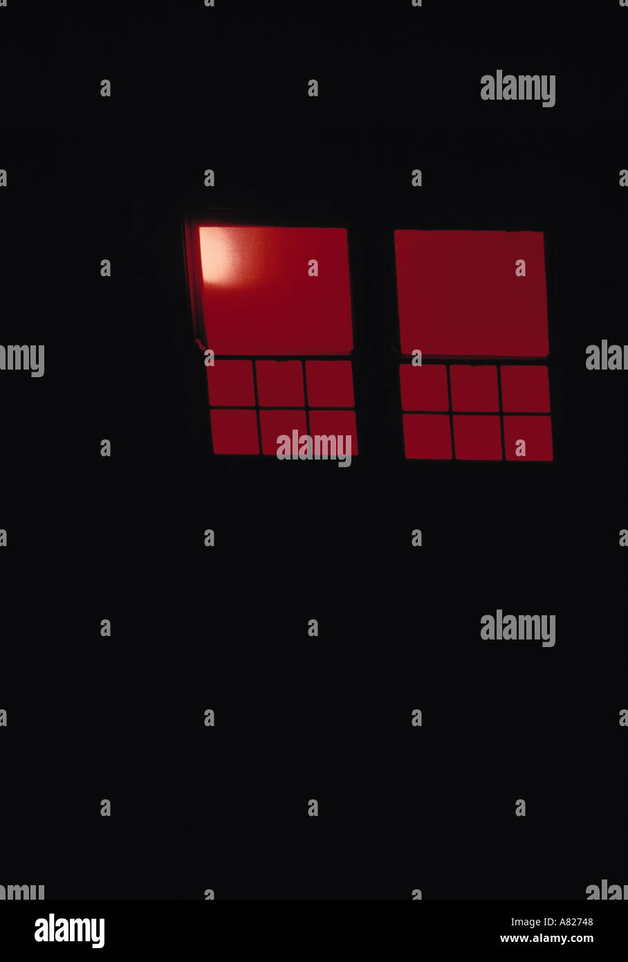 Glowing house lit windows hi-res stock photography and images - Alamy