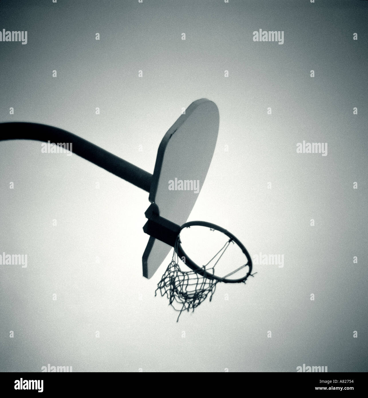 Basketball Hoop With Torn Net Stock Photo - Alamy