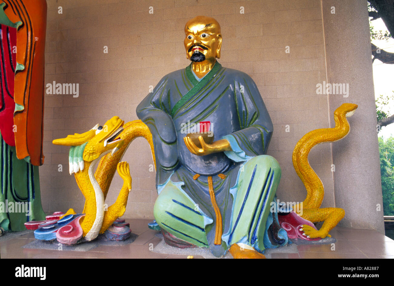 LO Han god statue in 10000 Buddha temple in Shatin Hong Kong Canton ...
