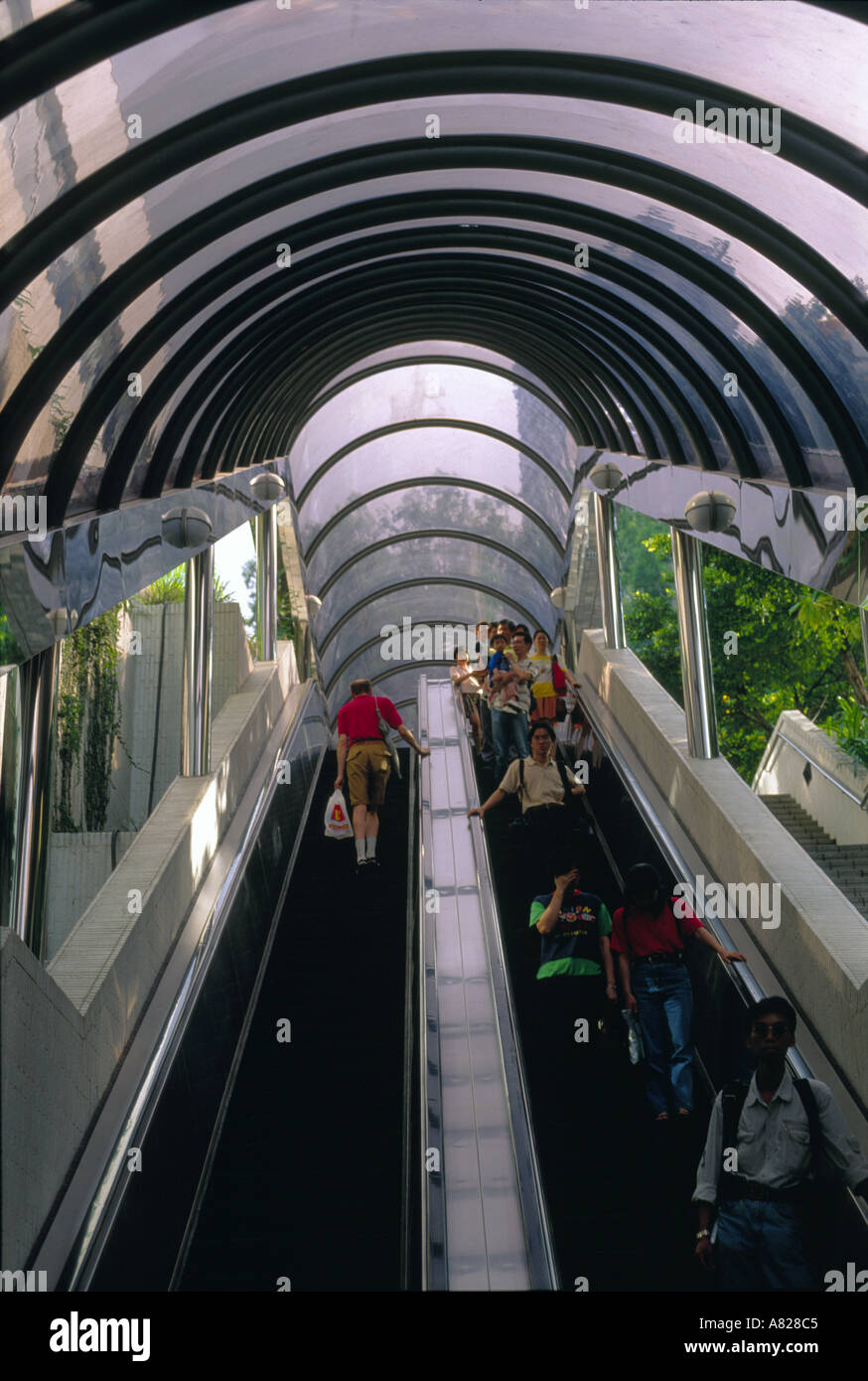 Escalator in Hong Kong park Hong Kong China Stock Photo - Alamy