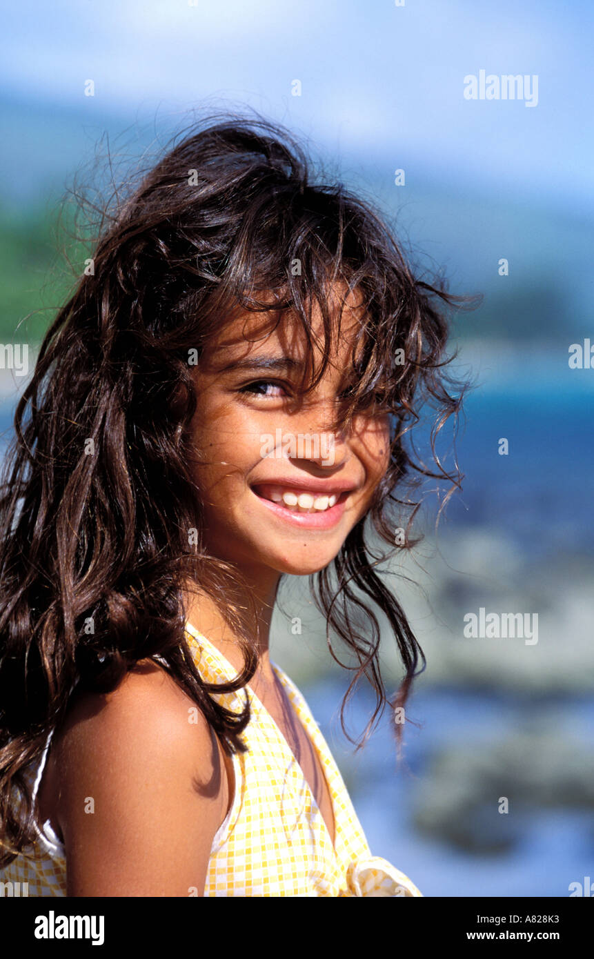 France, French Polynesia, child on the island of Tahiti Stock Photo - Alamy