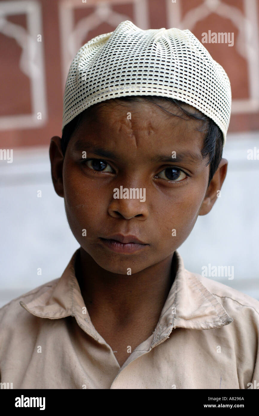A portrait of a muslim boy in Delhi in India Stock Photo - Alamy