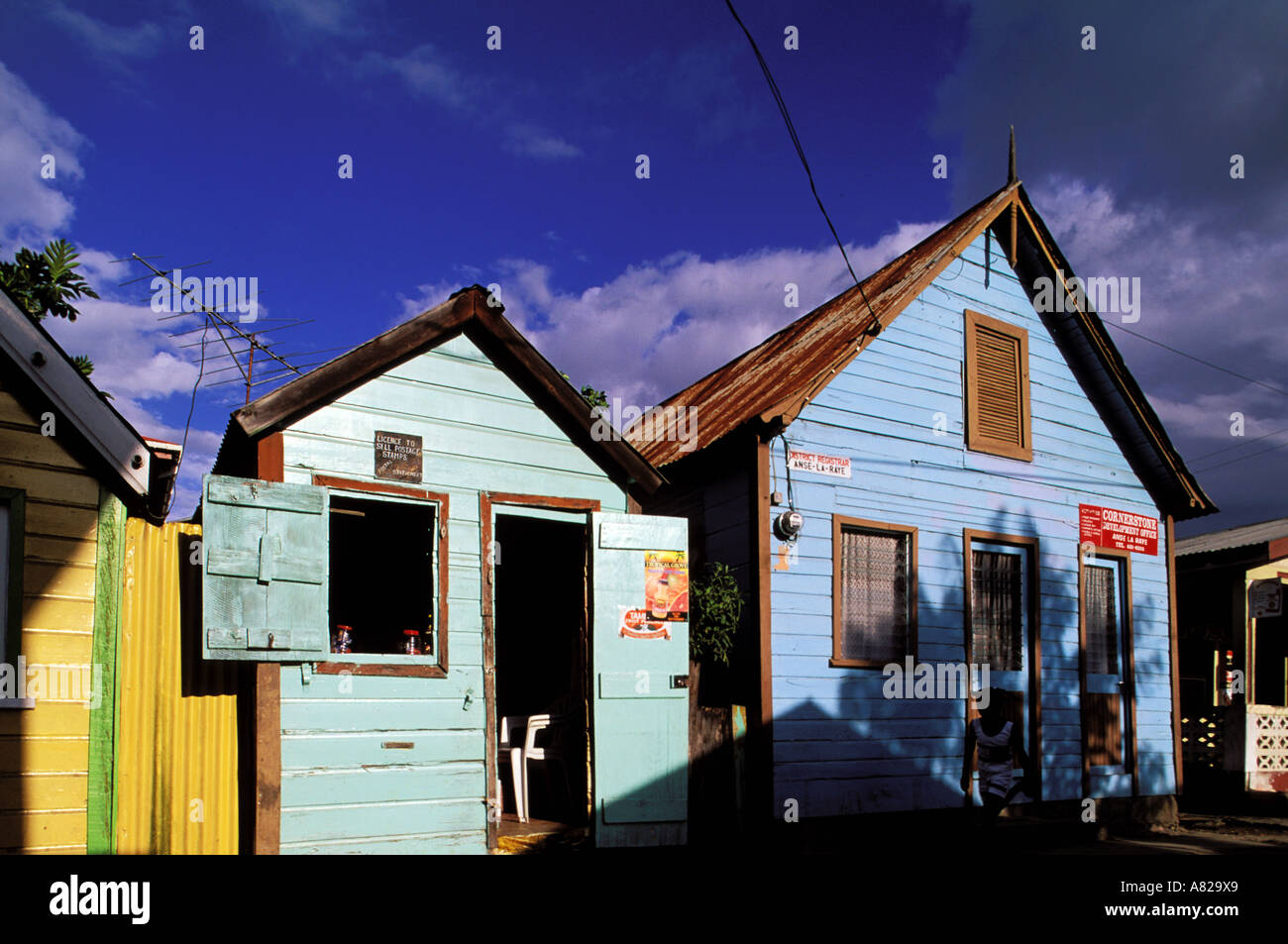 Saint Lucia, region of the Soufriere, village of Anse la Raie Stock ...