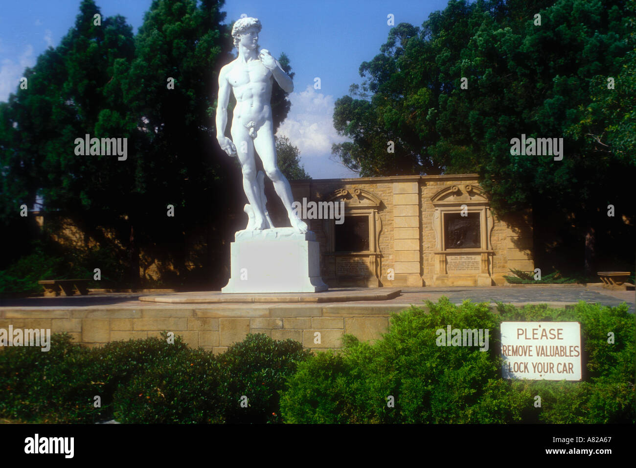 Statue of David at the Forest Lawns Memorial Park Los Angeles ...