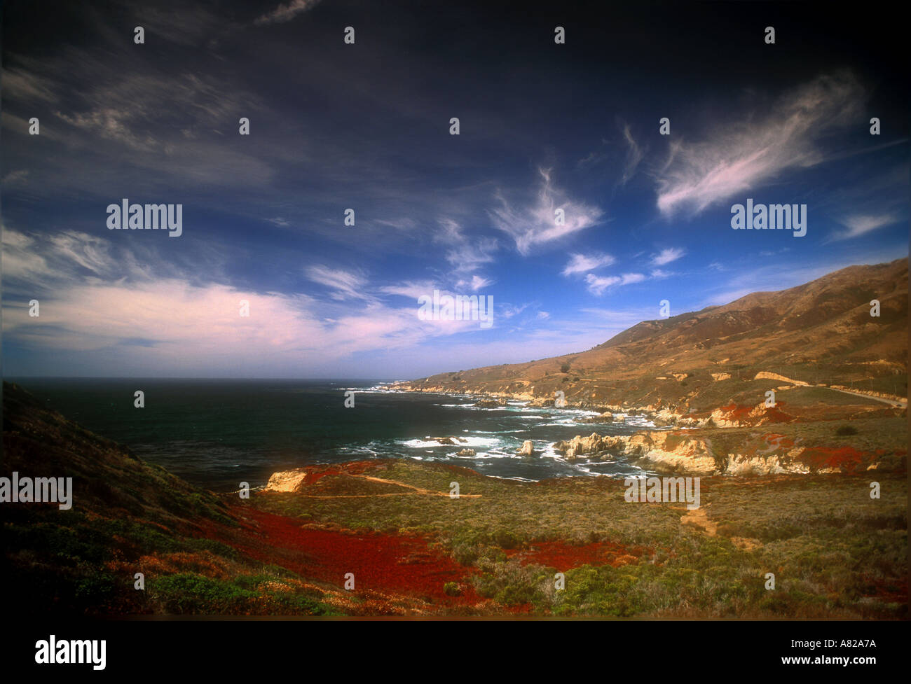 The Big Sur Coastline off Highway 1 in California USA Stock Photo - Alamy