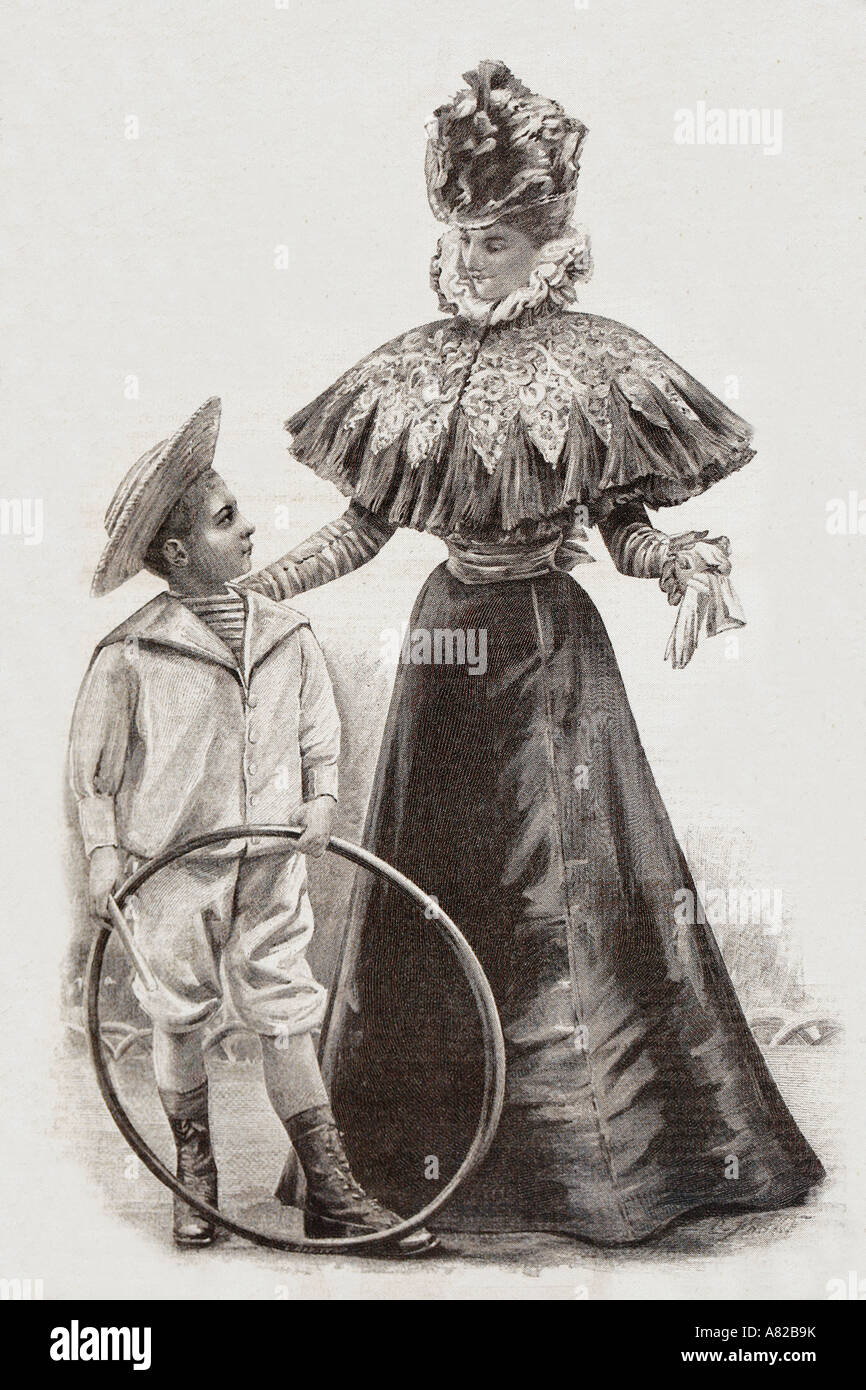 Fashion 1897 Antique illustration Stock Photo - Alamy
