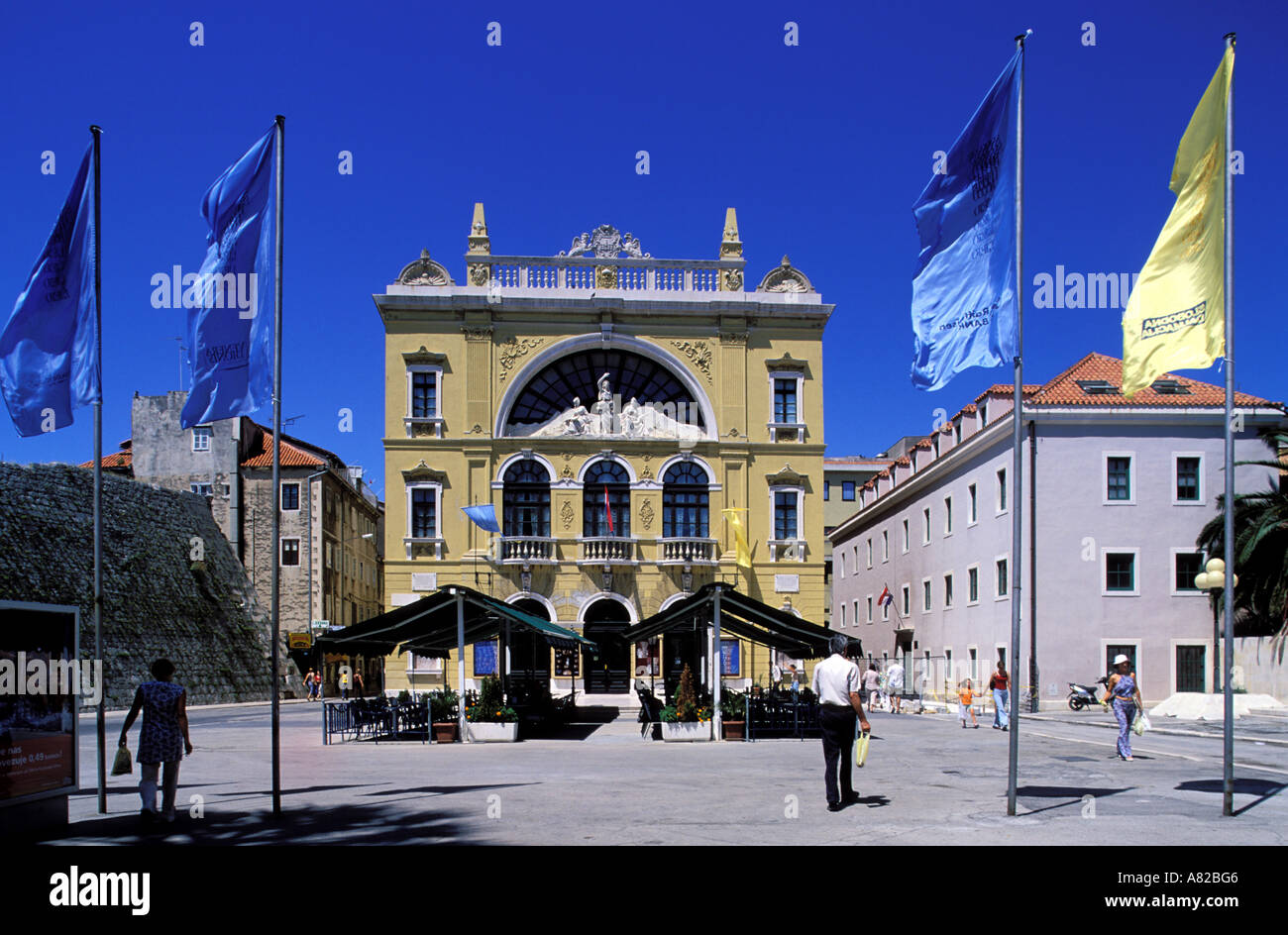 Croatia, Northern Dalmatia, the city of Split, the national theatre ...