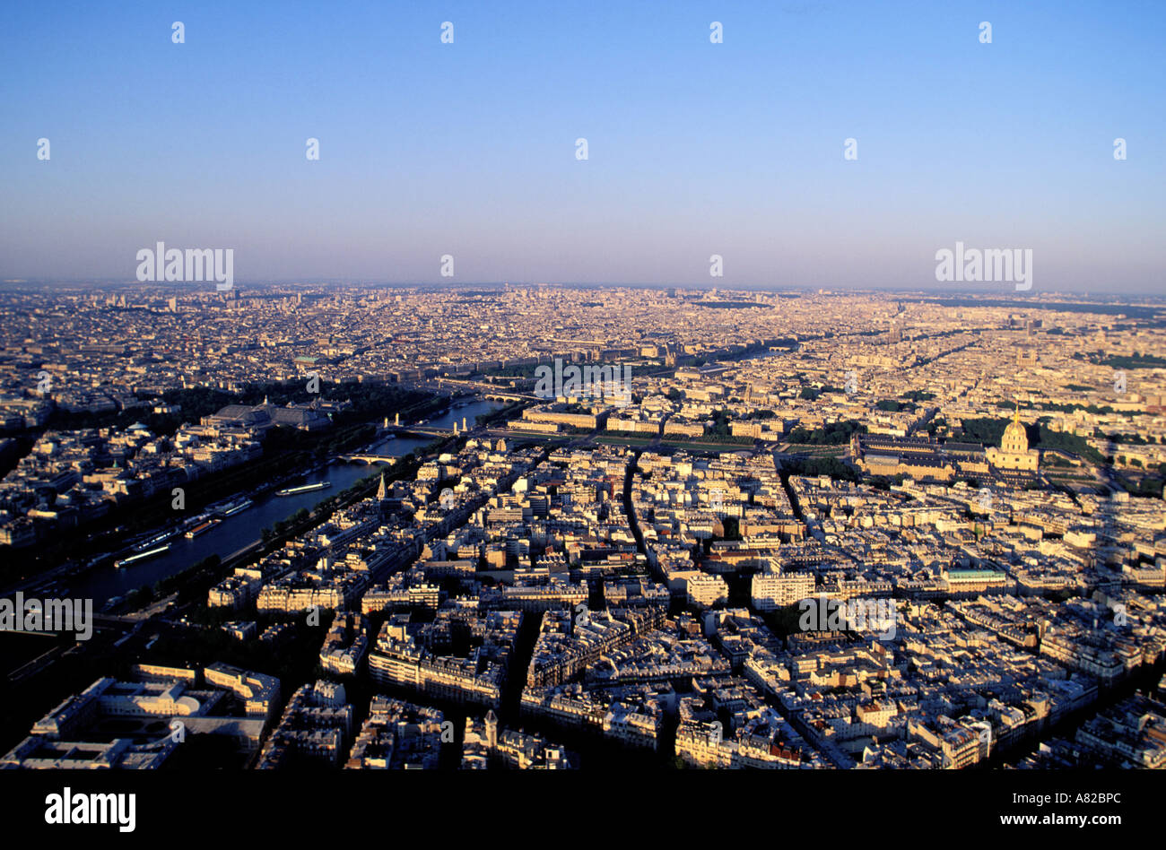 France, Paris, overview of Paris (from the Eiffel Tower Stock Photo - Alamy