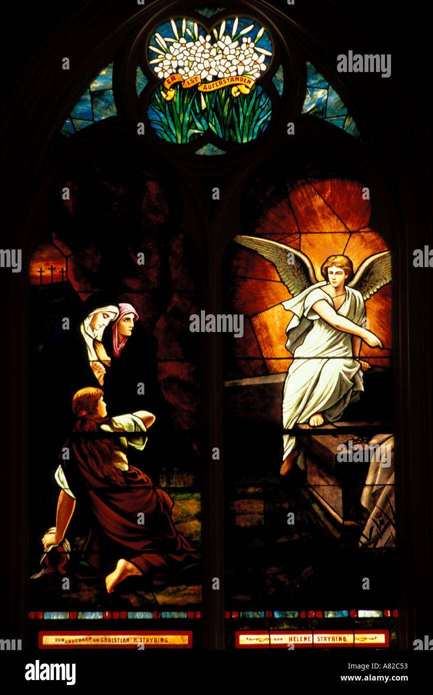 California, San Francisco, Angel of Resurrection, Stained Glass Stock ...