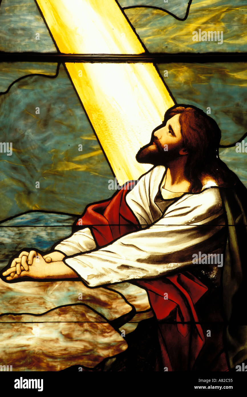 Jesus praying art hi-res stock photography and images - Alamy