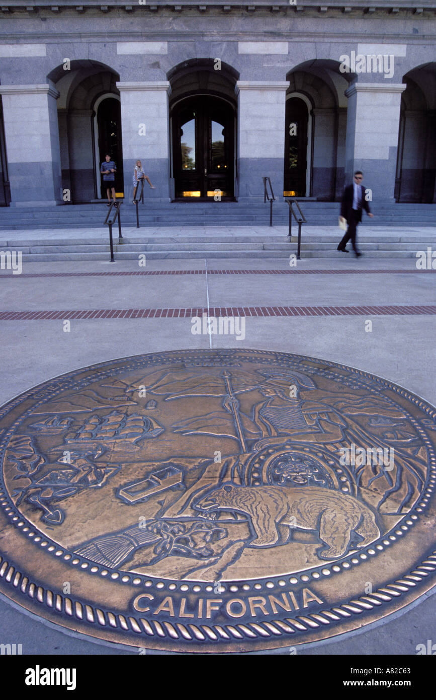 California, Sacramento, Entrance to State Capitol Building, with Great ...