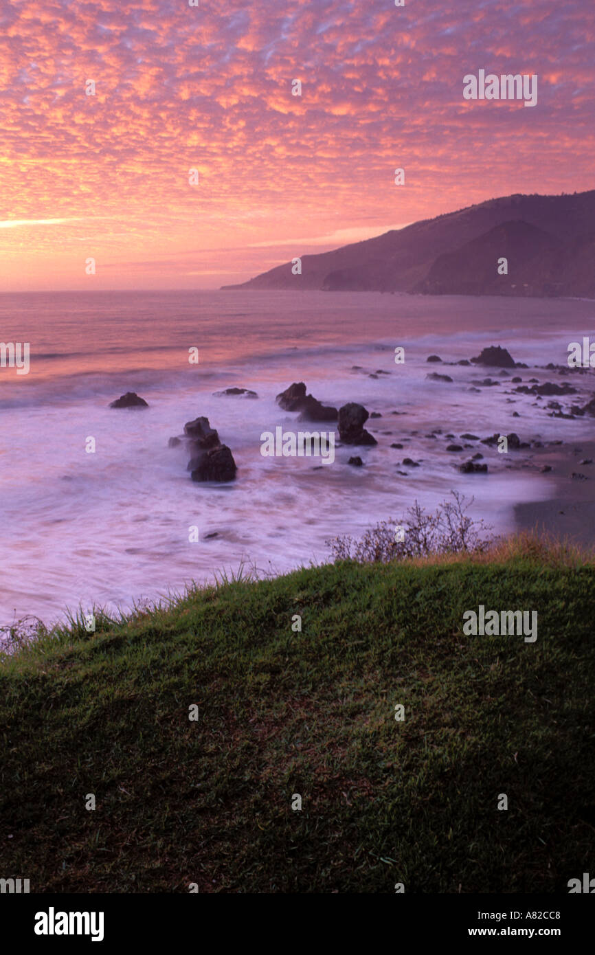 California, Big Sur, Sunset, Kirk Creek, Lucia Stock Photo - Alamy