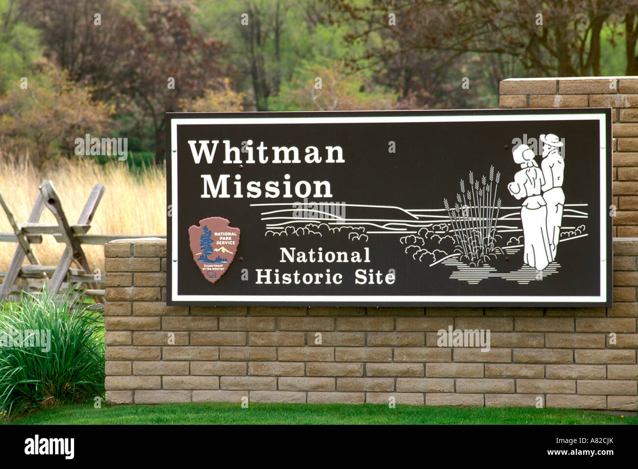 Entrance sign at Whitman Mission Whitman Mission National Historic Site ...