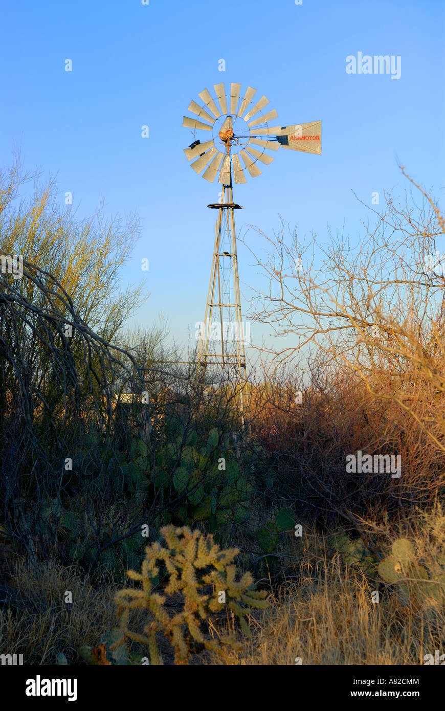 Aeromotor windmill on Arizona roadside Stock Photo - Alamy