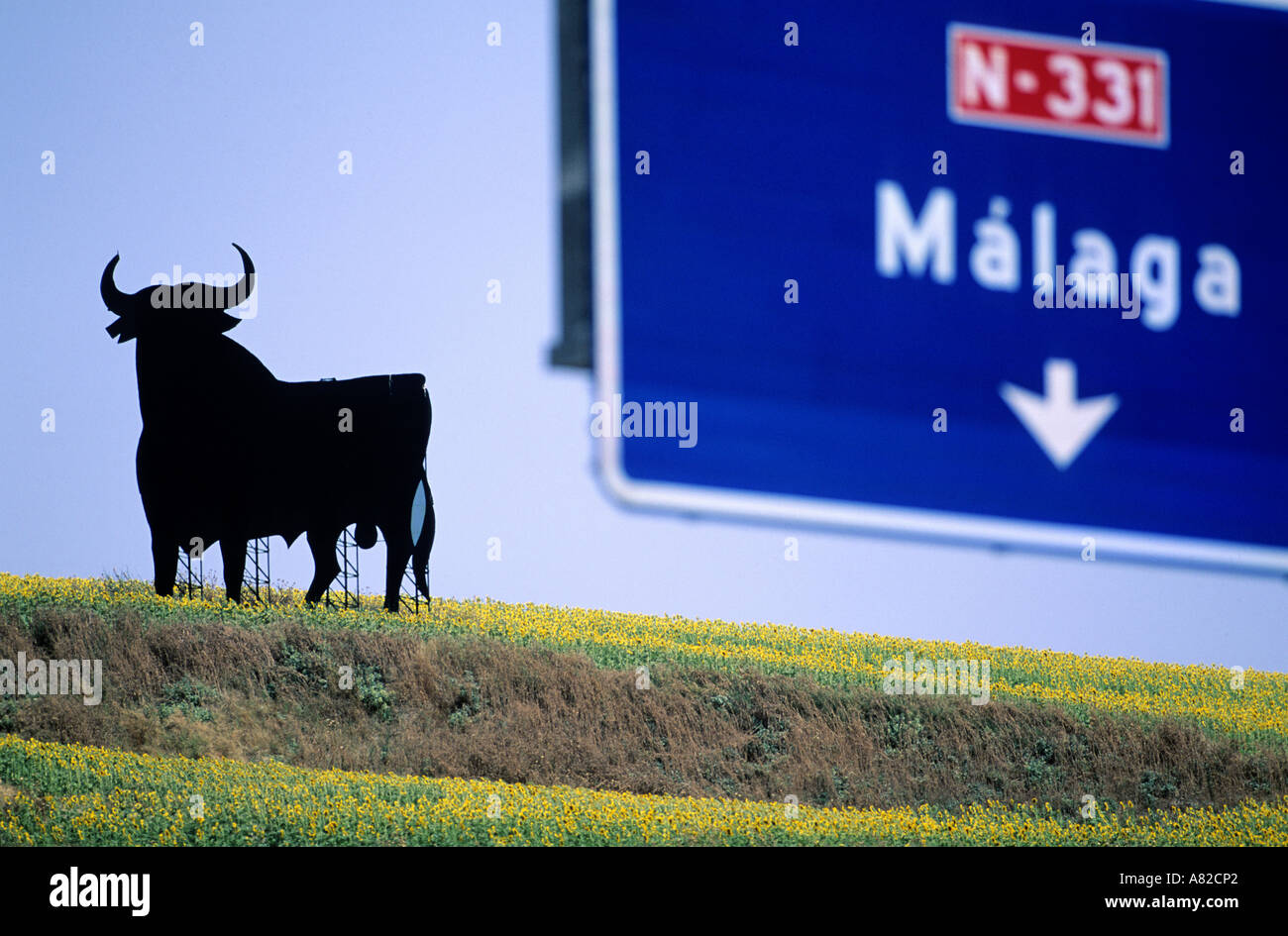 Spain, Andalusia, spanish bull symbol Stock Photo - Alamy